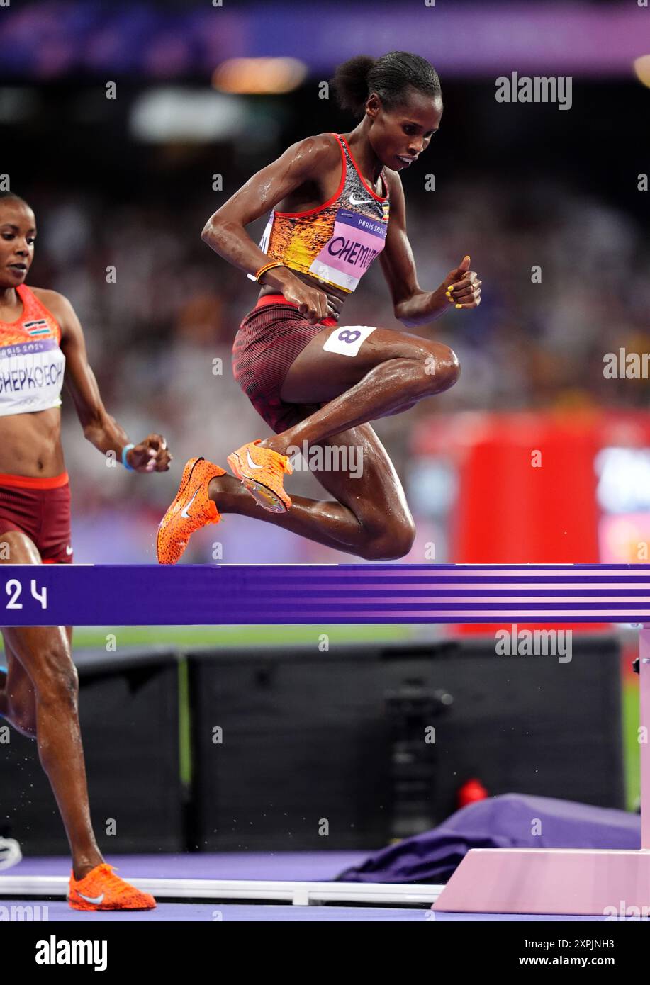 Uganda's Peruth Chemutai during the Women's 3000m Steeplechase Final at ...