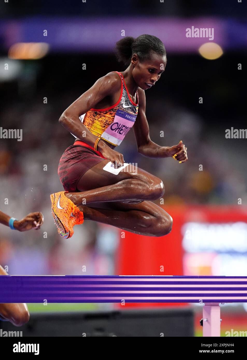 Uganda's Peruth Chemutai during the Women's 3000m Steeplechase Final at ...
