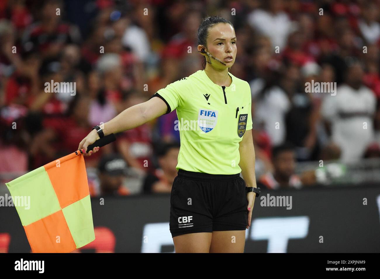 Rio de Janeiro, Brazil, June 23, 2024. Referees during a football match ...