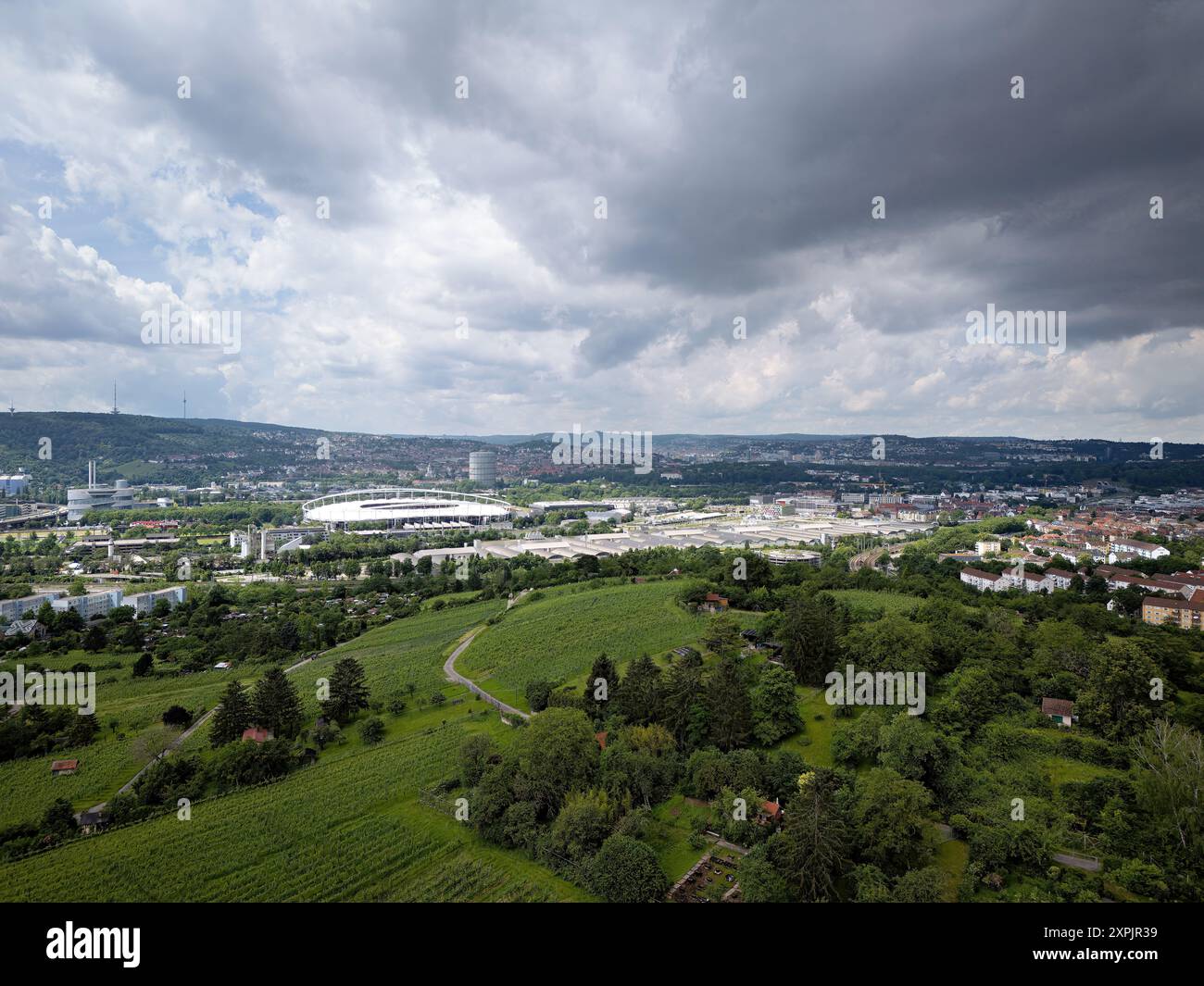 Aerial view downtown stuttgart germany hi-res stock photography and ...