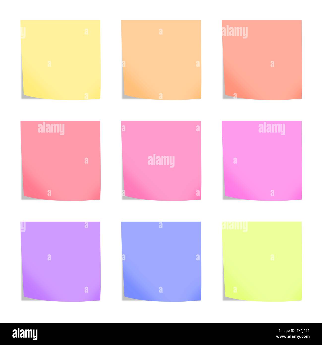 Post note collection pastel colours Stock Photo - Alamy