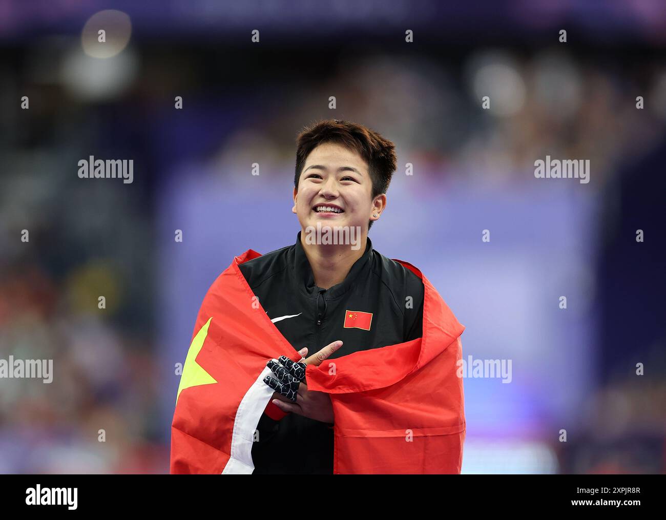 Paris, France. 6th Aug, 2024. Zhao Jie of China celebrates after the ...