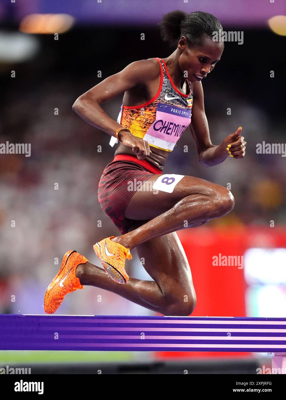 Uganda's Peruth Chemutai during the Women's 3000m Steeplechase Final at ...
