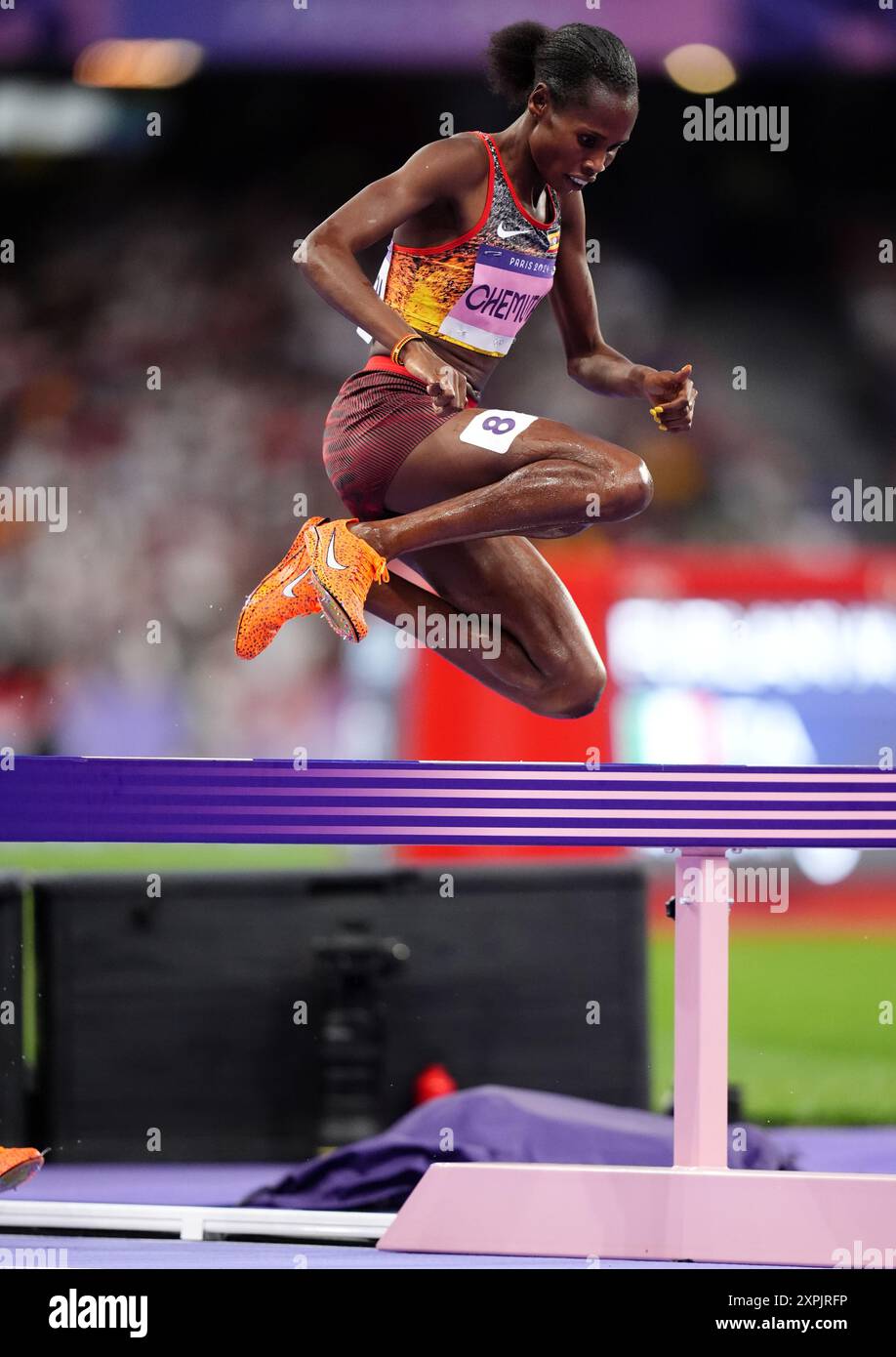 Uganda's Peruth Chemutai during the Women's 3000m Steeplechase Final at ...