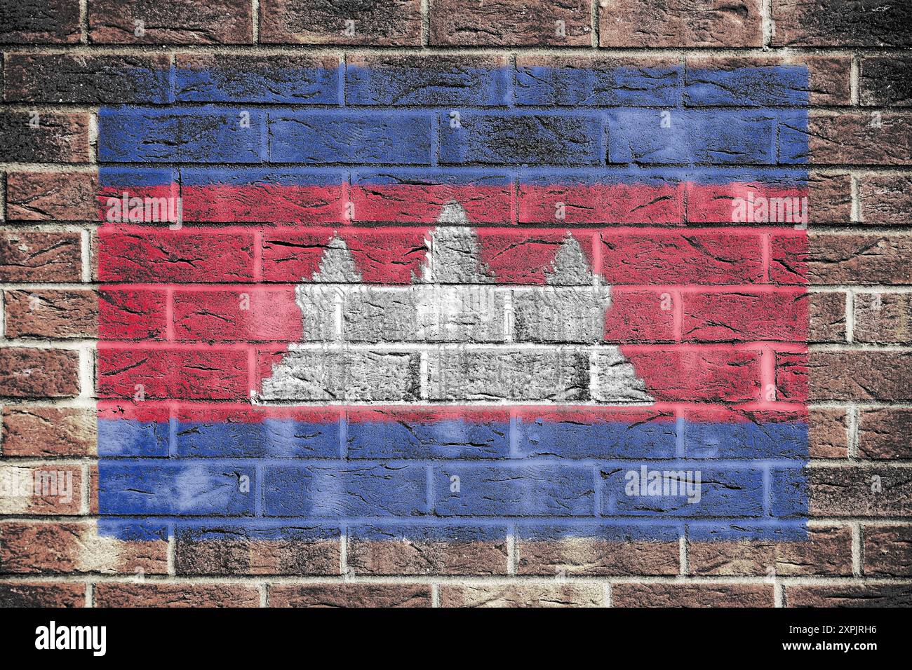 Cambodia flag on texture hi-res stock photography and images - Alamy