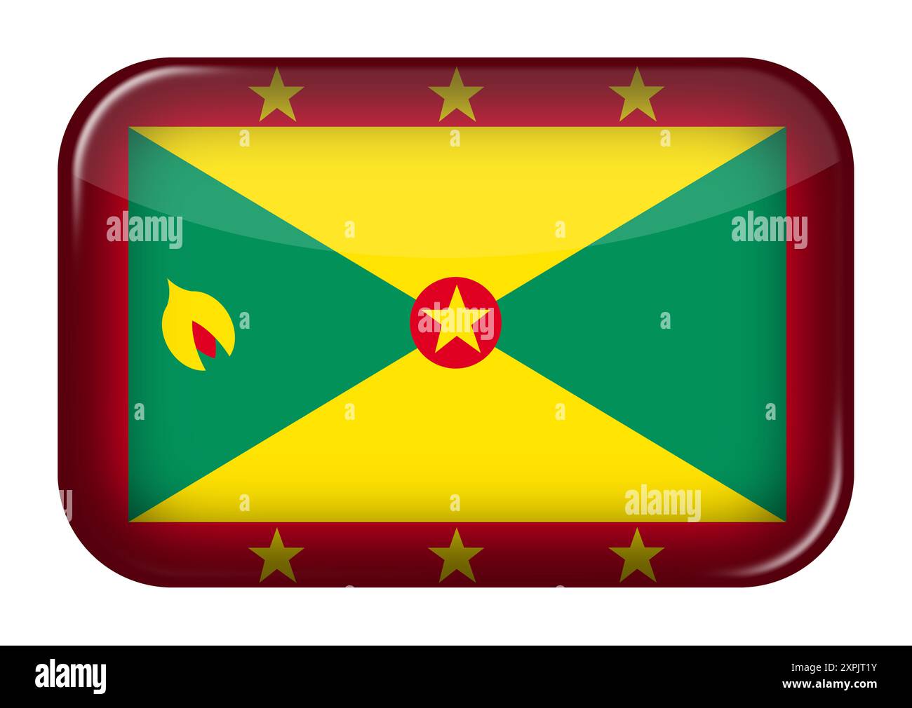Grenada flag map hi-res stock photography and images - Alamy