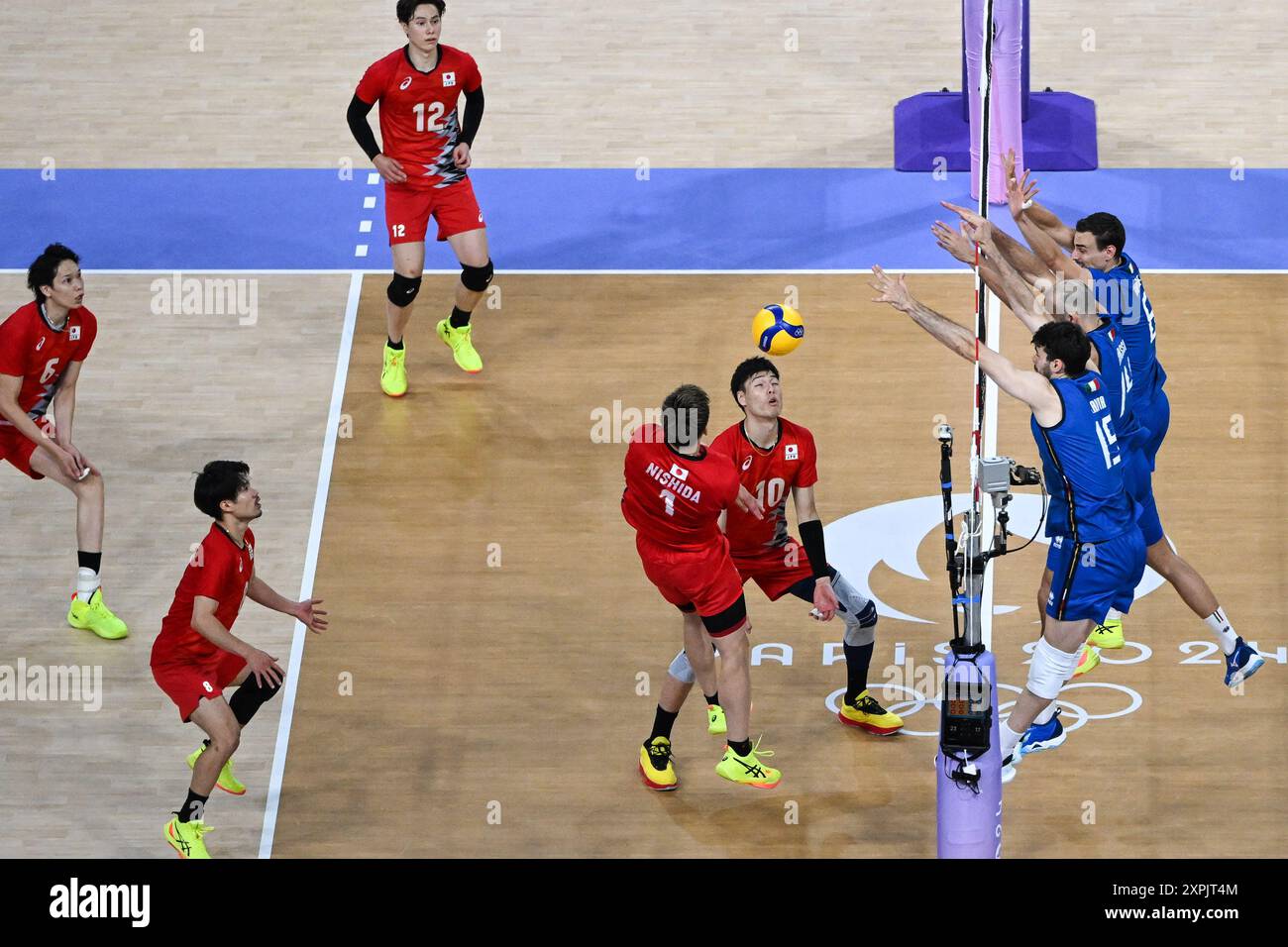 Simone Giannelli of Italy, Gianluca Galassi of Italy and Daniele Lavia ...
