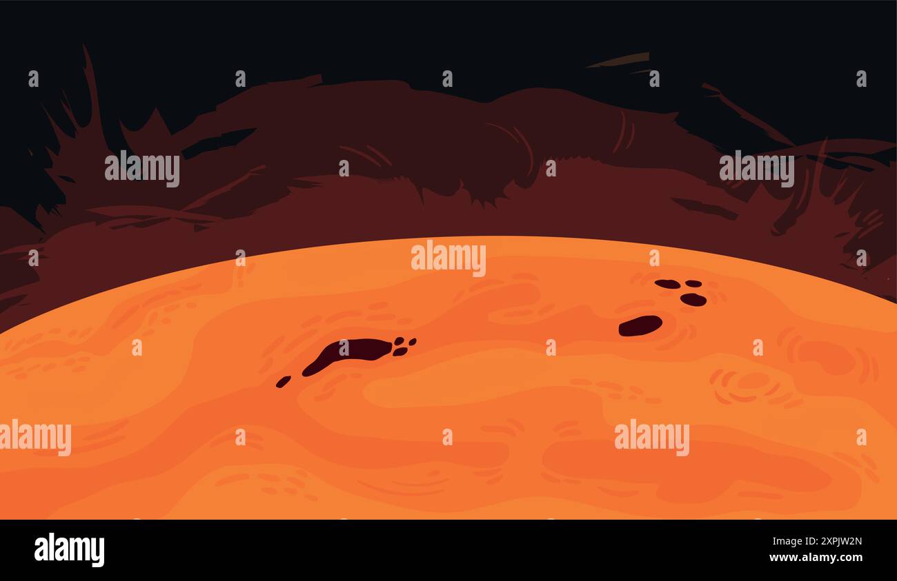 Magnetic storm on the surface of the sun with plasma and prominences ...