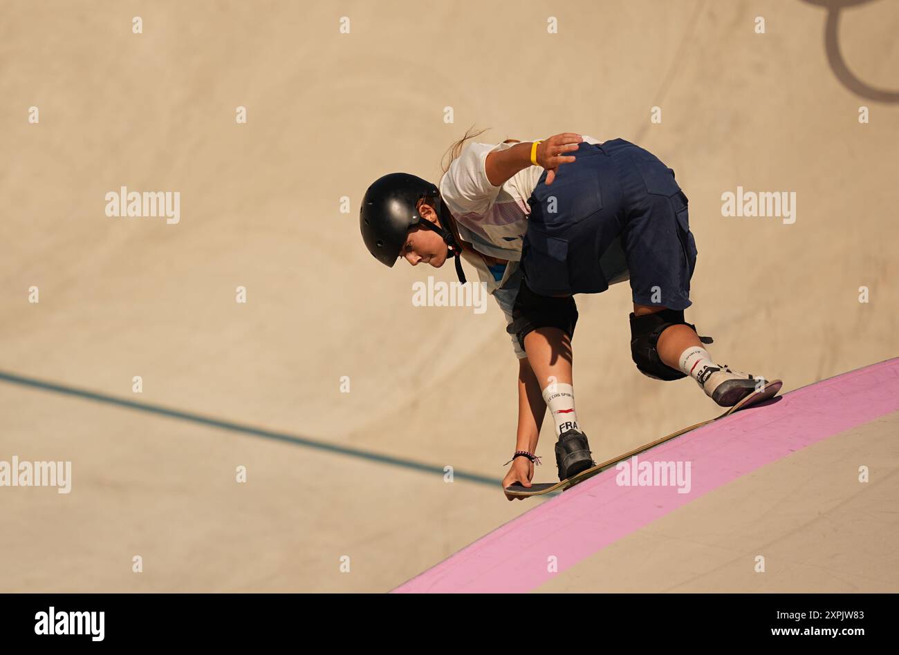 Paris, France. 6 August, 2024. Emilie Alexandre (France) competes ...