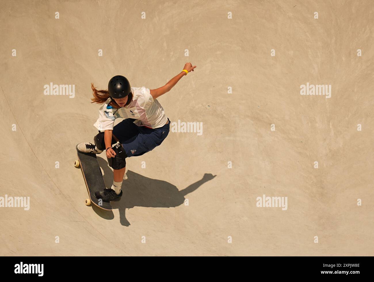 Paris, France. 6 August, 2024. Emilie Alexandre (France) competes ...