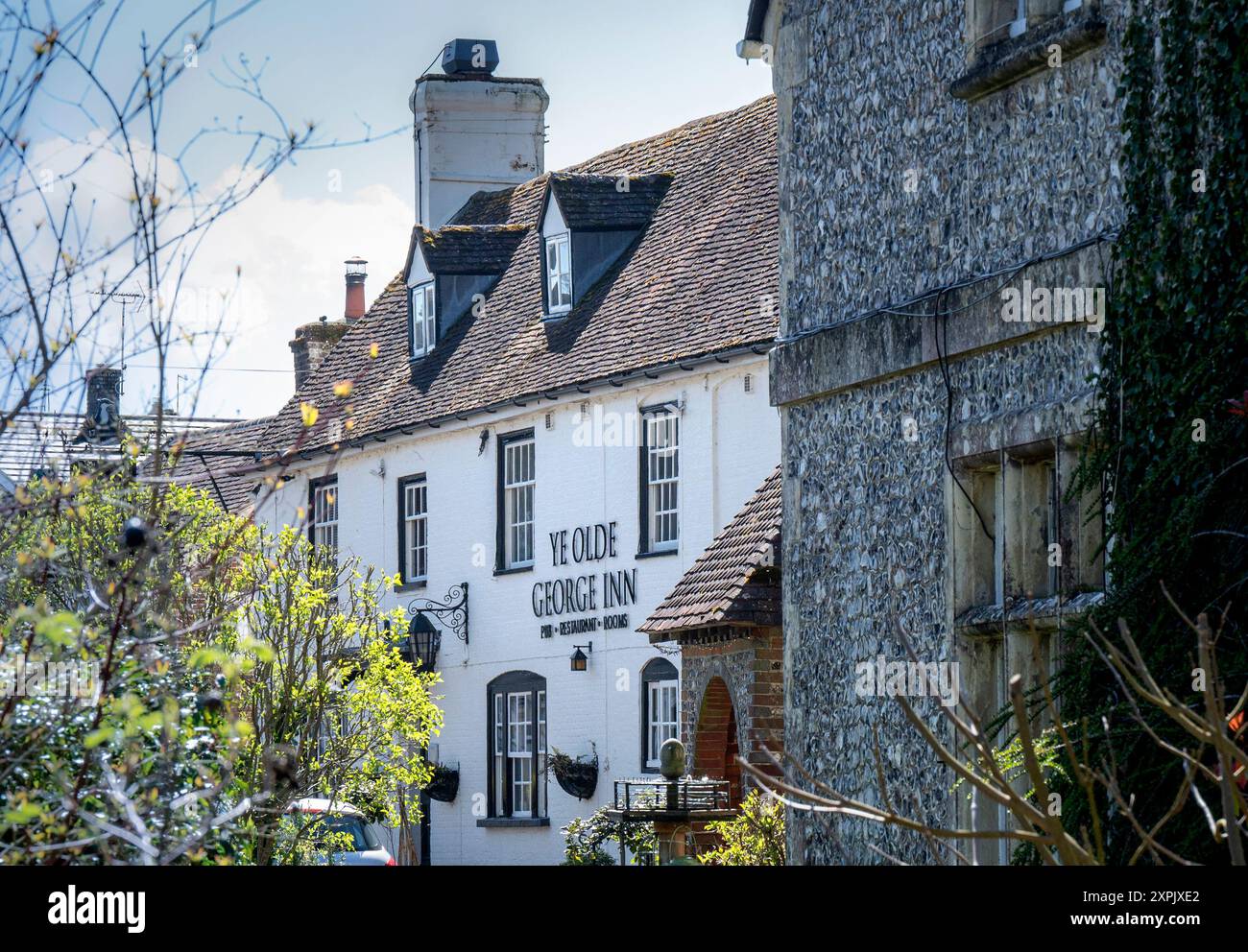 Ye Olde George Inn, a 15th century coaching Inn in the pretty village ...