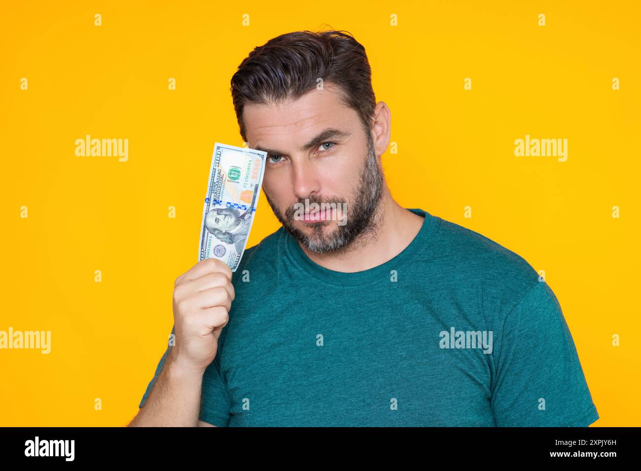 Business man with cash money dollars banknotes Stock Photo - Alamy