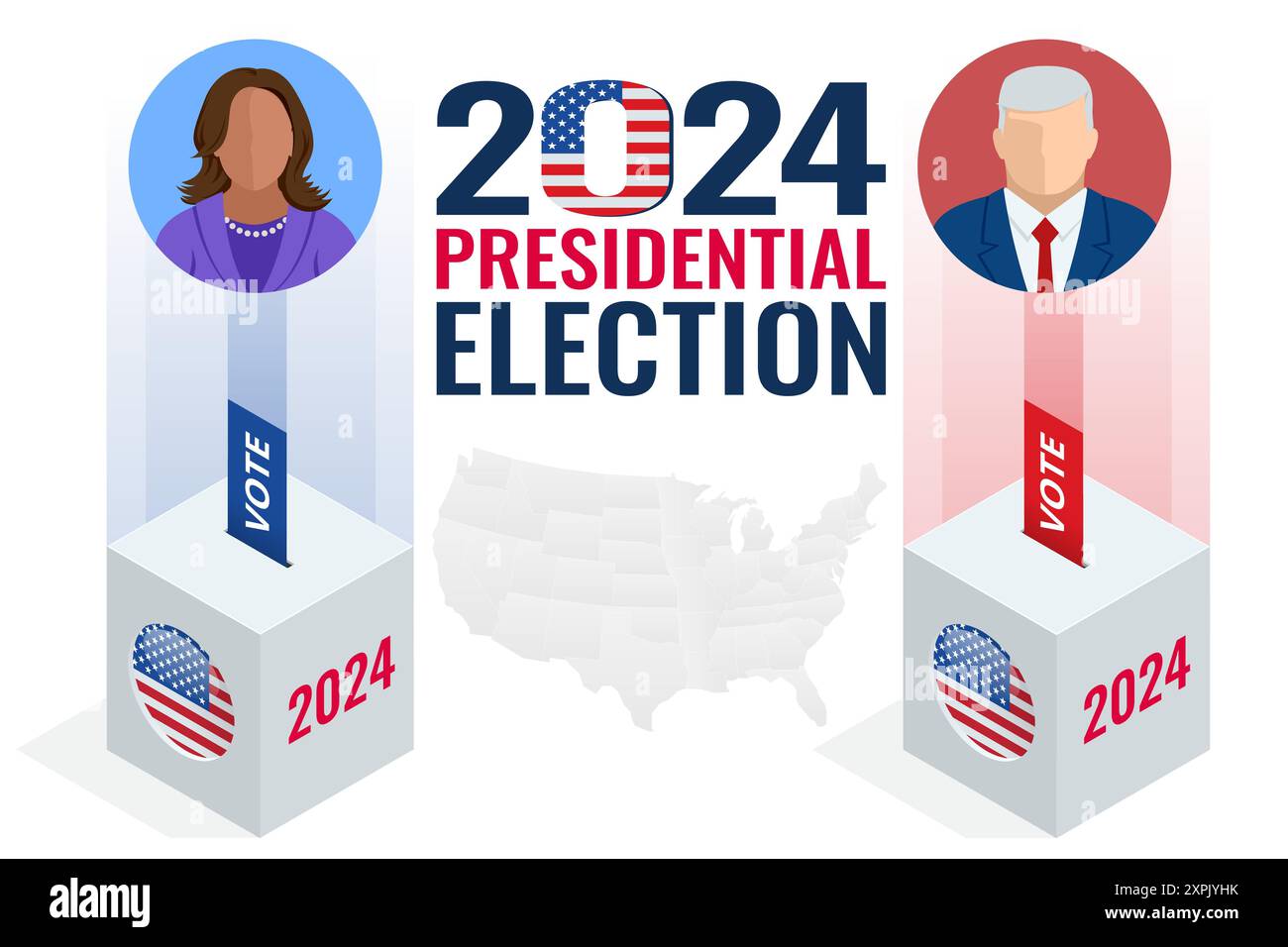 2024 United States of America Presidential Election banner. 2024 United ...