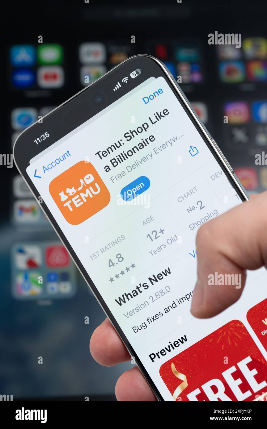 Temu logo hi-res stock photography and images - Alamy