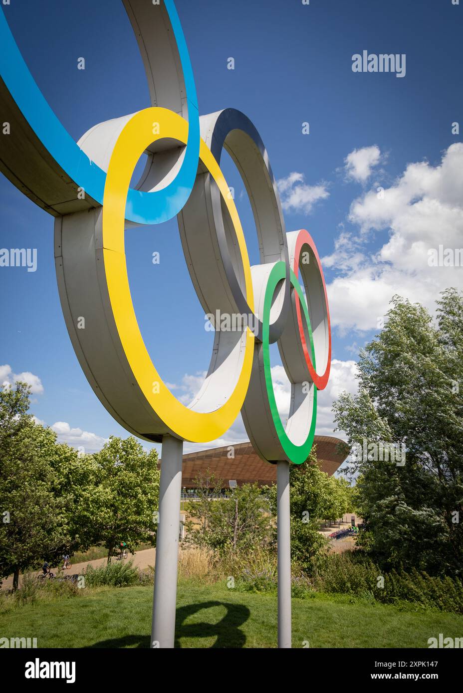 Olympic Rings, Lee Valley Velodrome, London Stock Photo - Alamy
