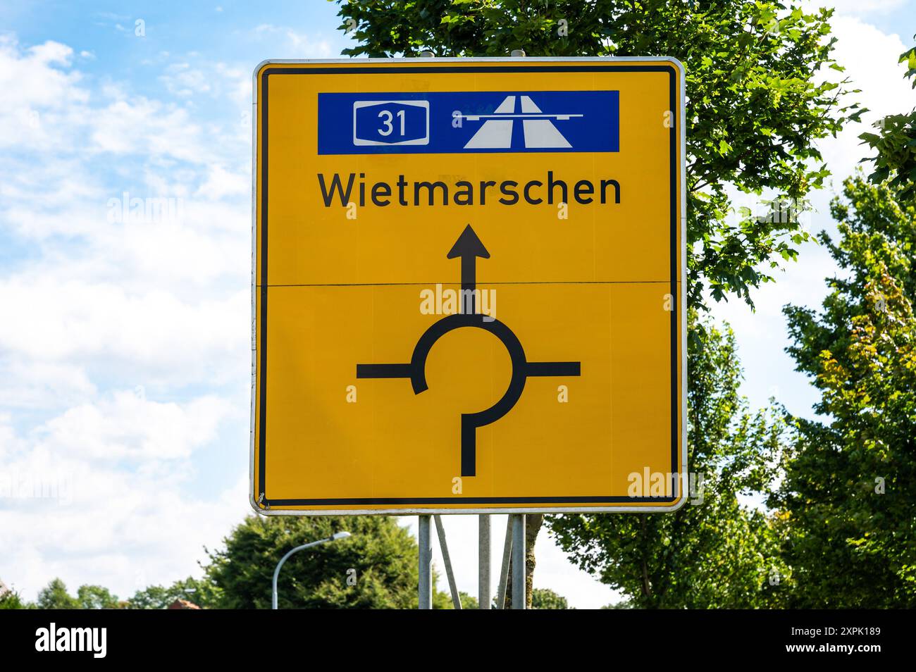Wietmarchen, Lower Saxony, Germany, July 14, 2024 - Sign of a traffic ...