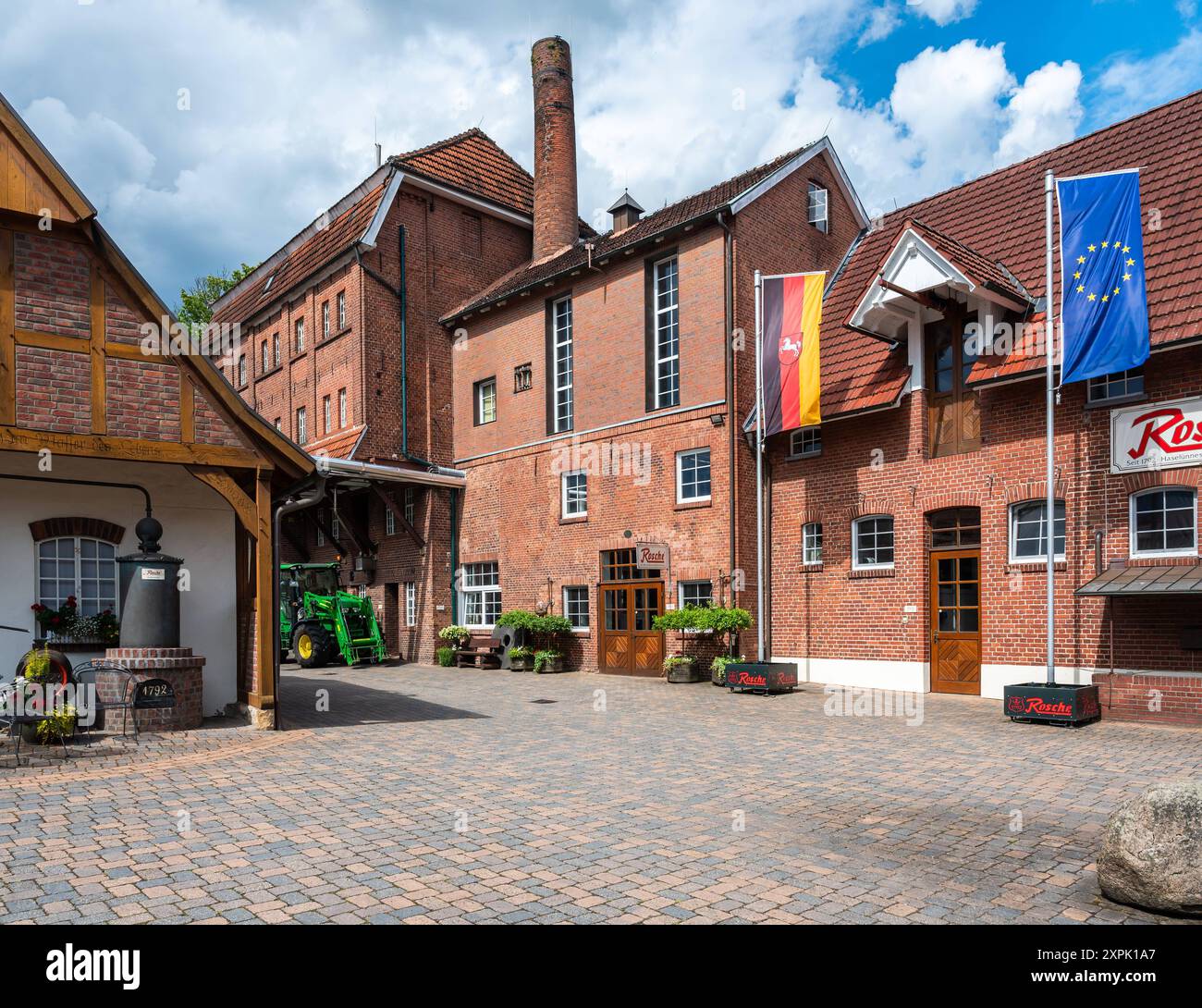 Haselünne, Lower Saxony, Germany, July 14, 2024 - Historical brick ...