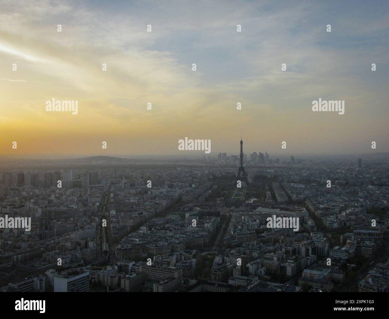 Paris Sunset from Montparnasse Tower Stock Photo - Alamy