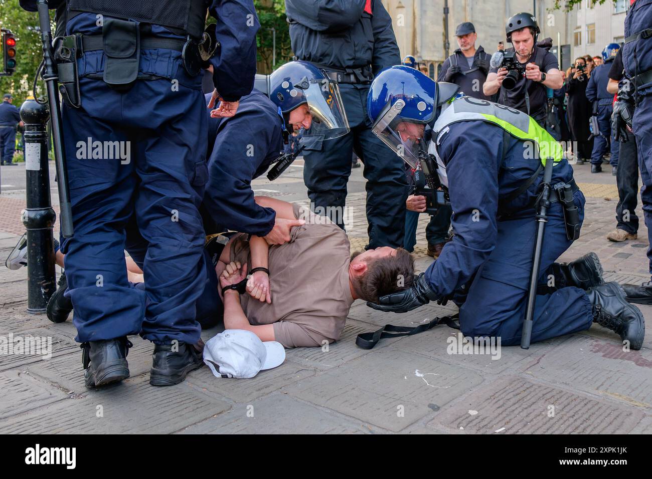Bristol enough is enough protest Riot - A protester is arrested by ...