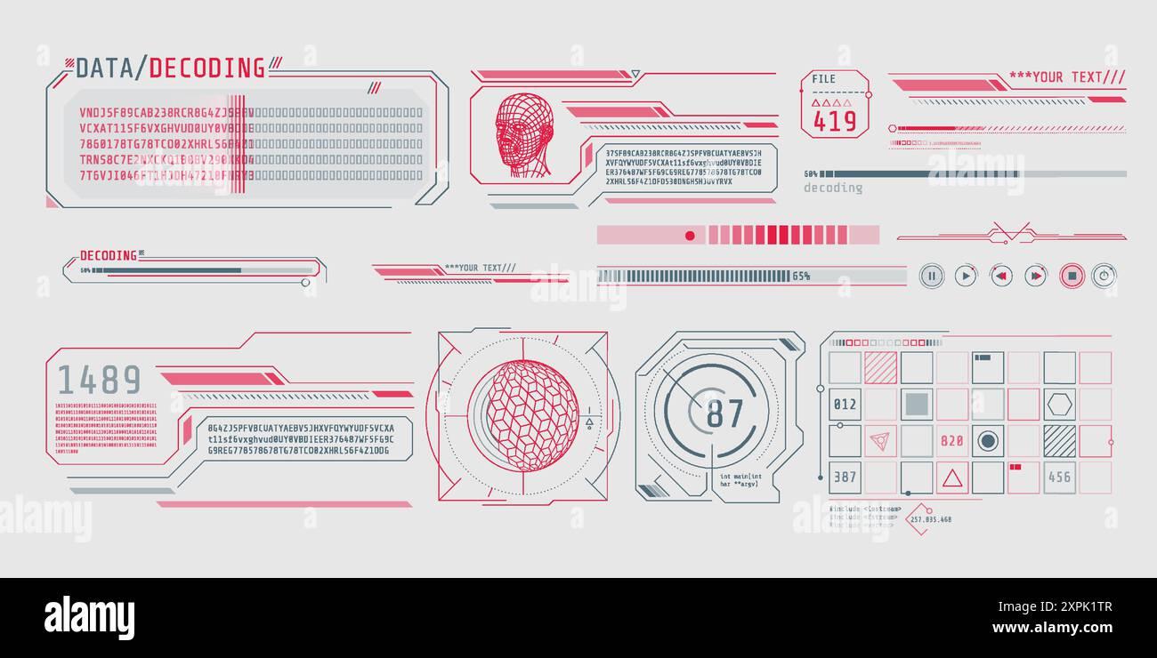 HUD interface design for decoding big data Stock Vector Image & Art - Alamy