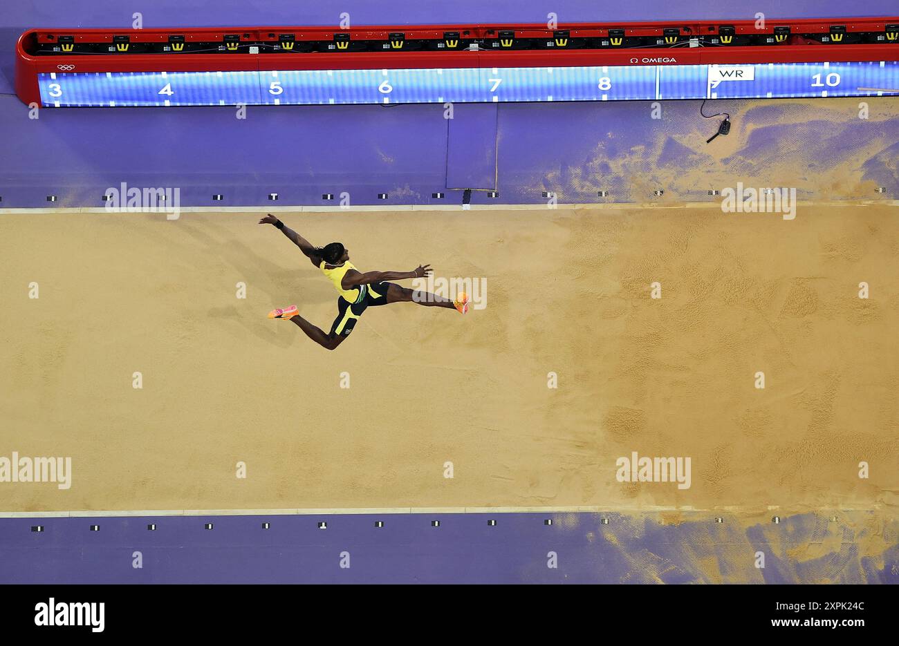 Paris, France. 6th Aug, 2024. Wayne Pinnock of Jamaica competes during ...