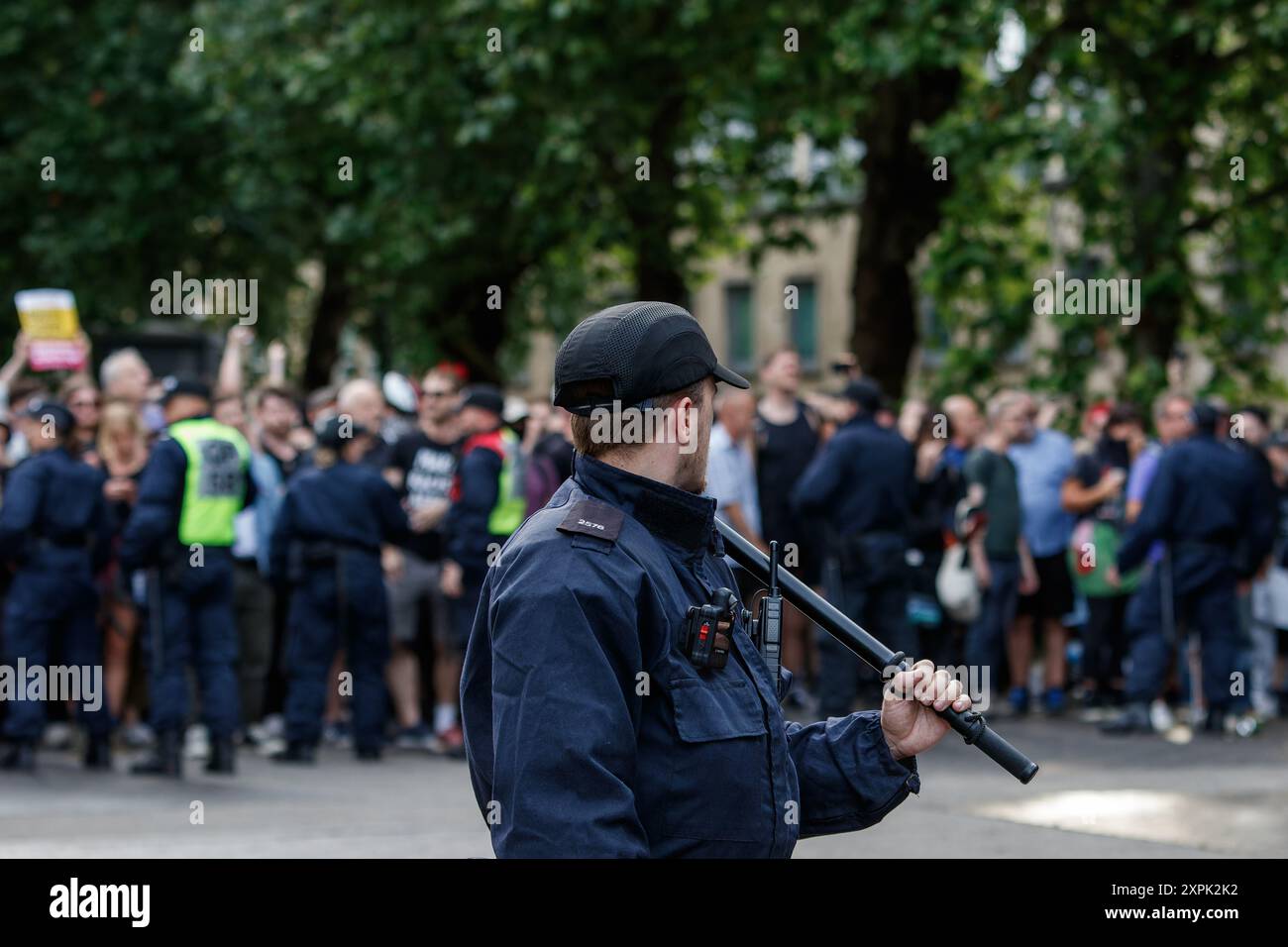 Bristol riot - Police officer draws baton during the Enough is Enough ...