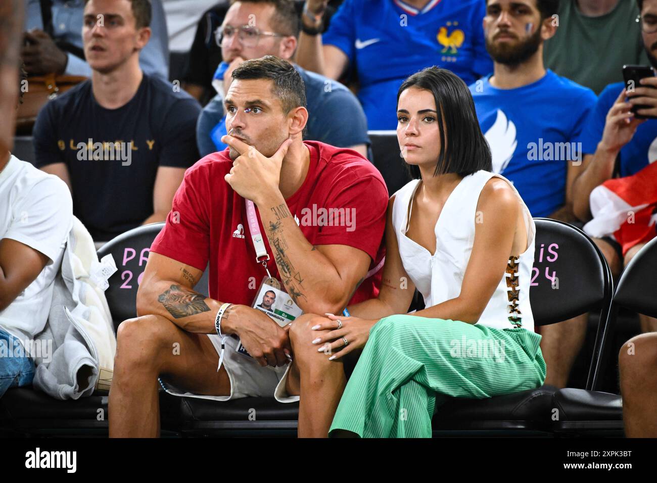 Florent Manaudou and Lola Dumenil, Basketball, Men's Quarterfinal ...