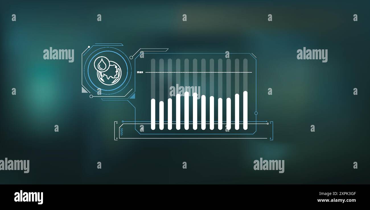 Abstract infographic of the dynamics of world oil production Stock ...
