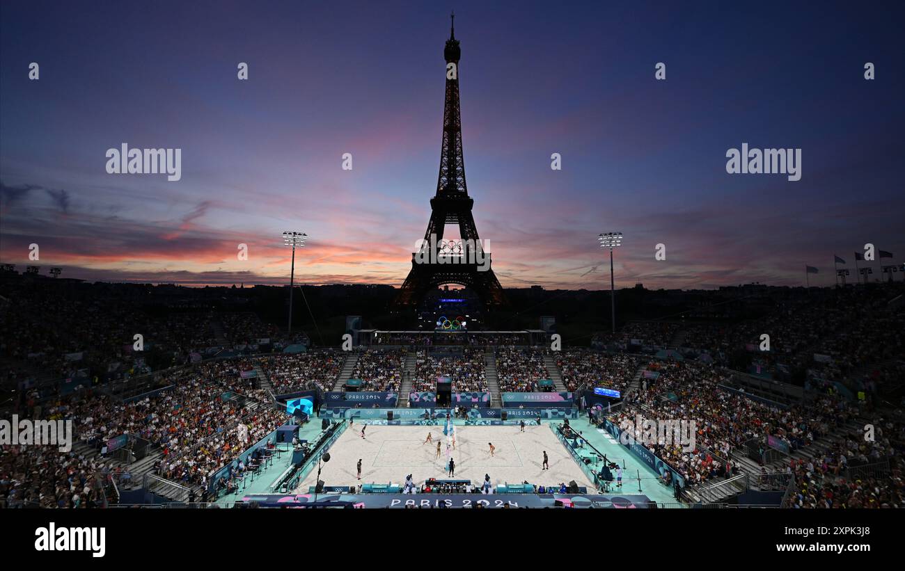 Paris, France. 06th Aug, 2024. Swiss beach volleyball player Zoe Su ...
