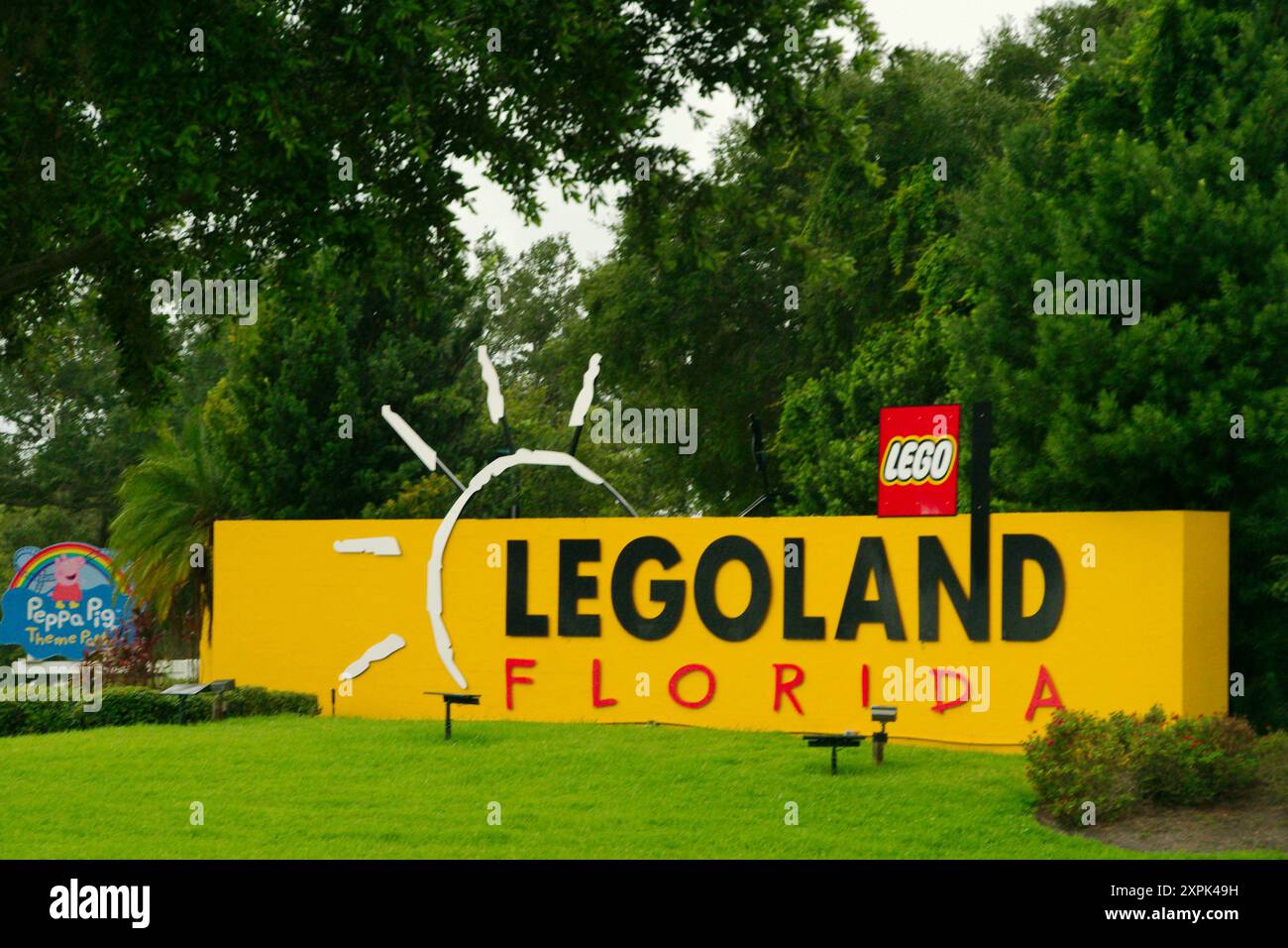 Legoland Florida Sign. Editorial Use Only July 11, 2024, Winter Haven ...