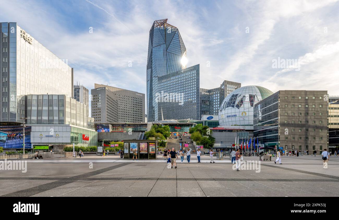 Paris, France - August 4, 2024: Modern Skyline of La Defense with ...