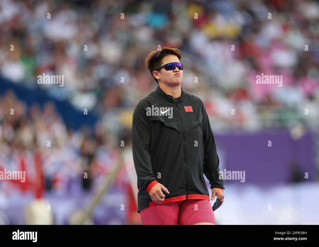 Paris, France. 6th Aug, 2024. Zhao Jie of China reacts during the women ...