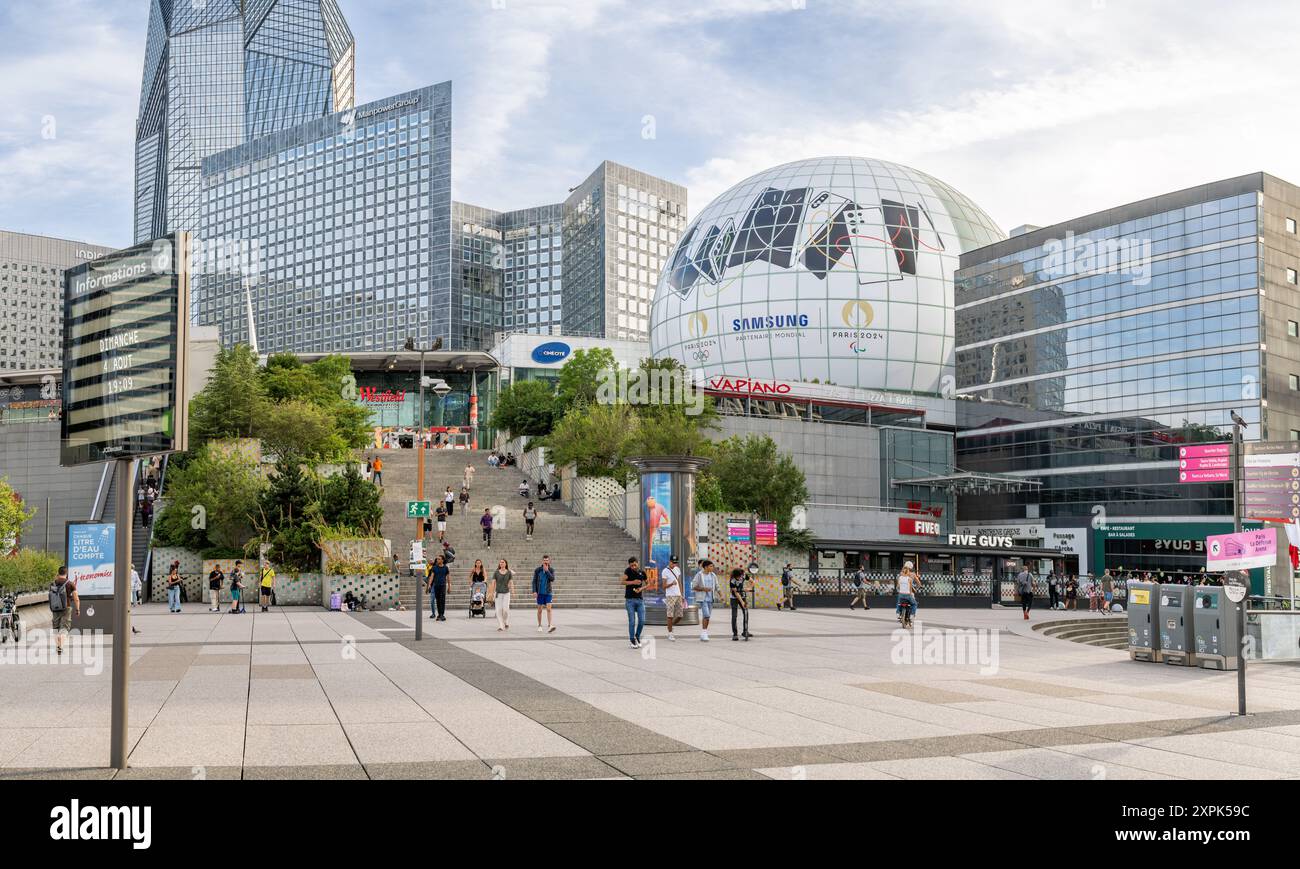 Paris, France - August 4, 2024: Modern Skyline of La Defense with ...