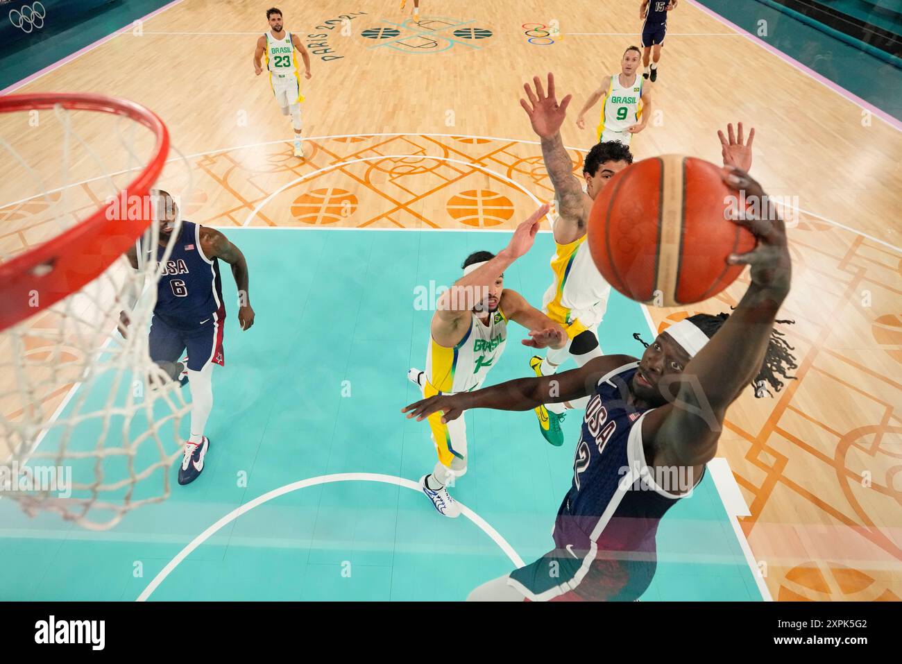United States' Jrue Holiday in action during a men's quarterfinal game ...