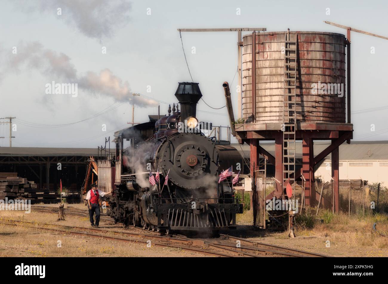 USA, California, Mendocino County, The California Western Railroad,the ...