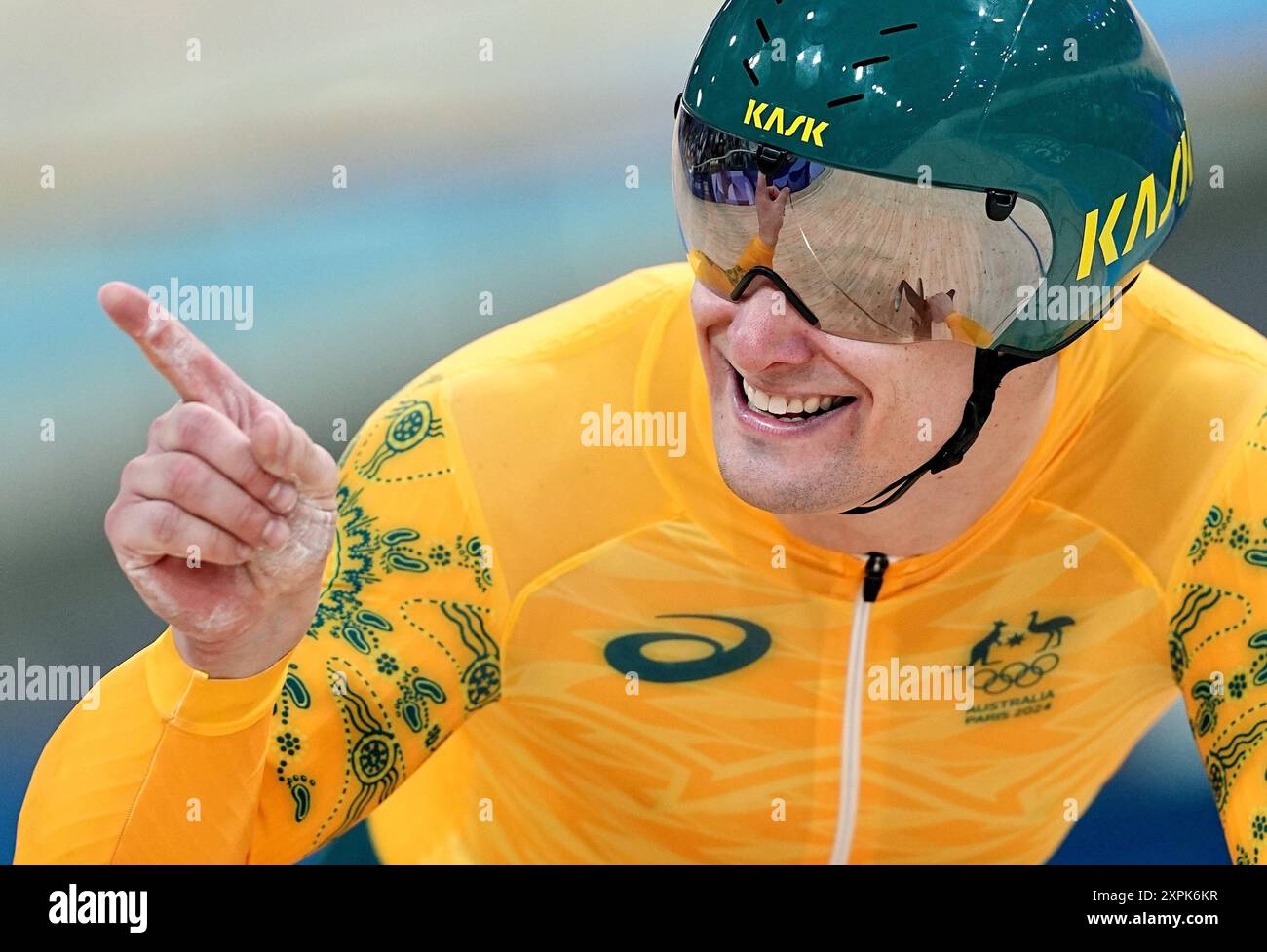 Paris, France. 6th Aug, 2024. Matthew Glaetzer of Australia celebrates ...