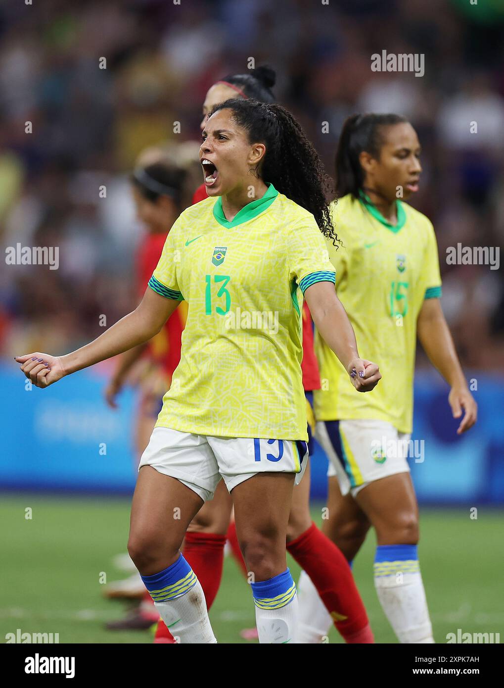 Marseille, France. 6th Aug, 2024. Yasmim of Brazil celebrates during ...