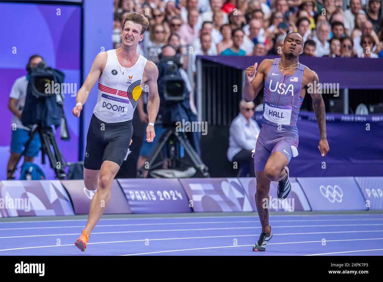 Alexander Doom (BEL) and Quincy Hall (USA), Athletics, Men's 400m Semi ...