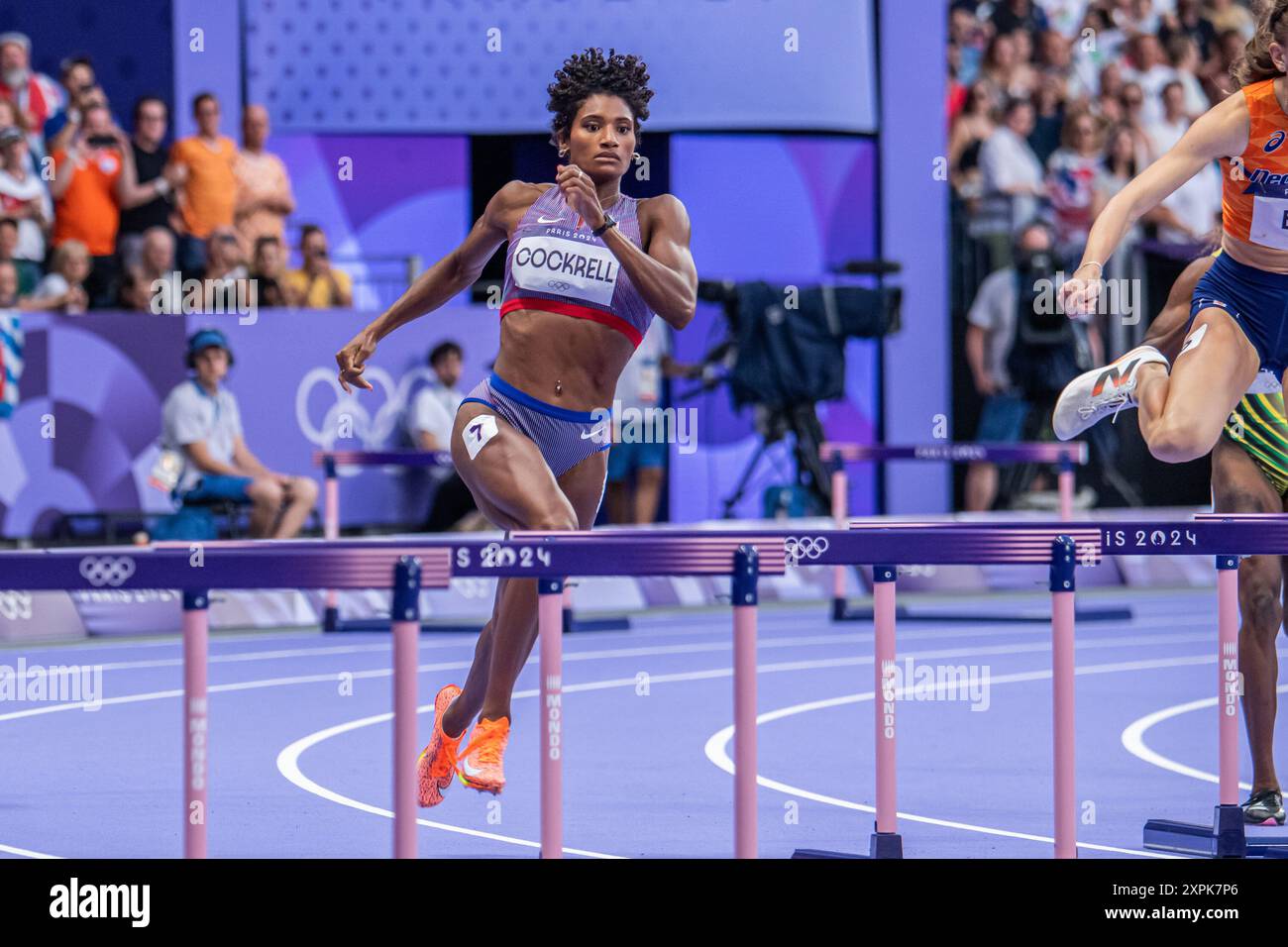 Anna Cockrell Usa Athletics Womens 400m Hurdles Semi Final During The Olympic Games Paris