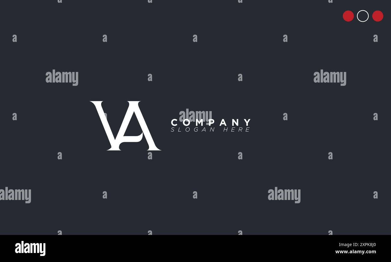 Va initials logo hi-res stock photography and images - Alamy