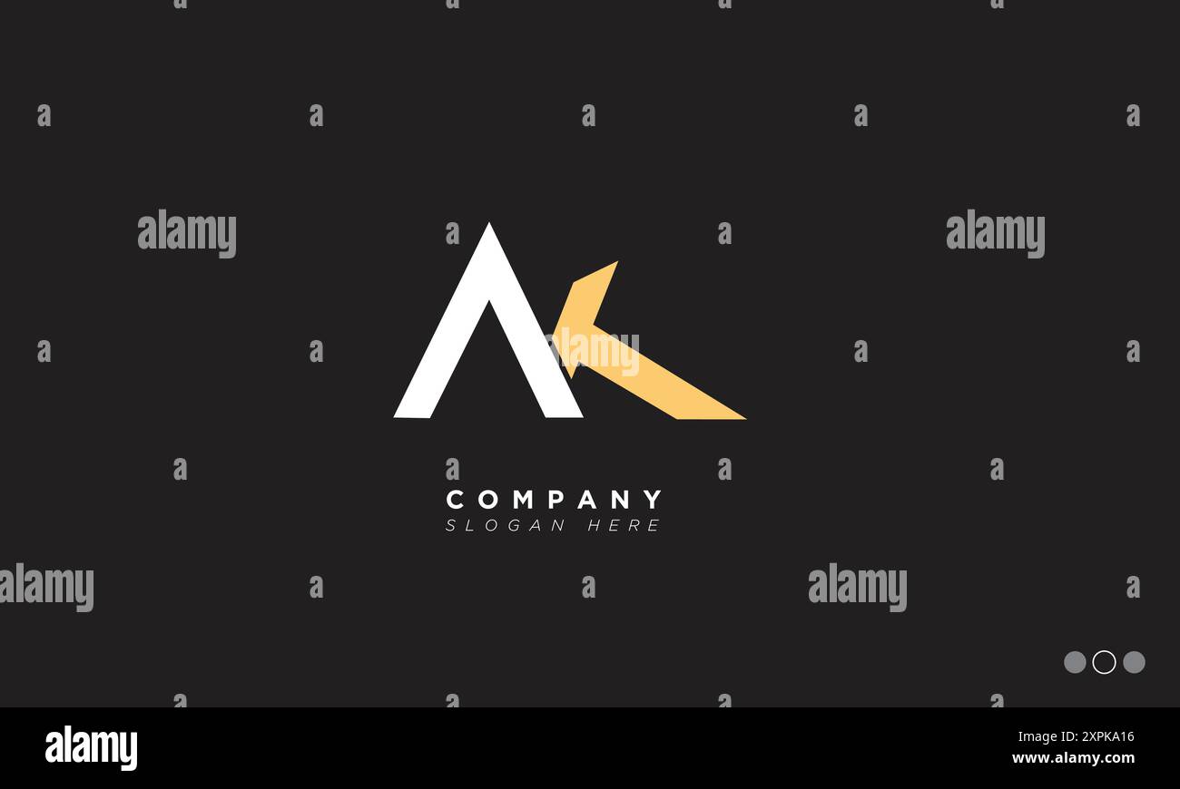 AK Alphabet letters Initials Monogram logo Stock Vector Image & Art - Alamy
