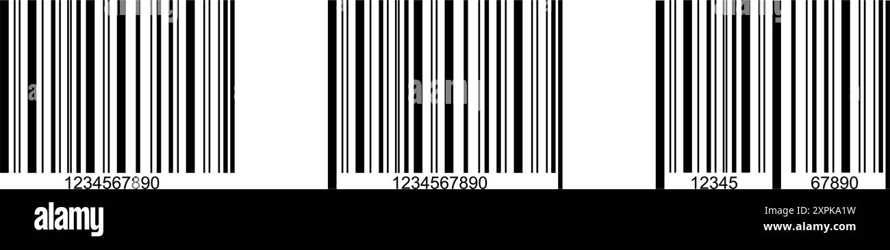 Set Of Barcode Icons Bar Code Label Templates Isolated On White Background Visual Presentation
