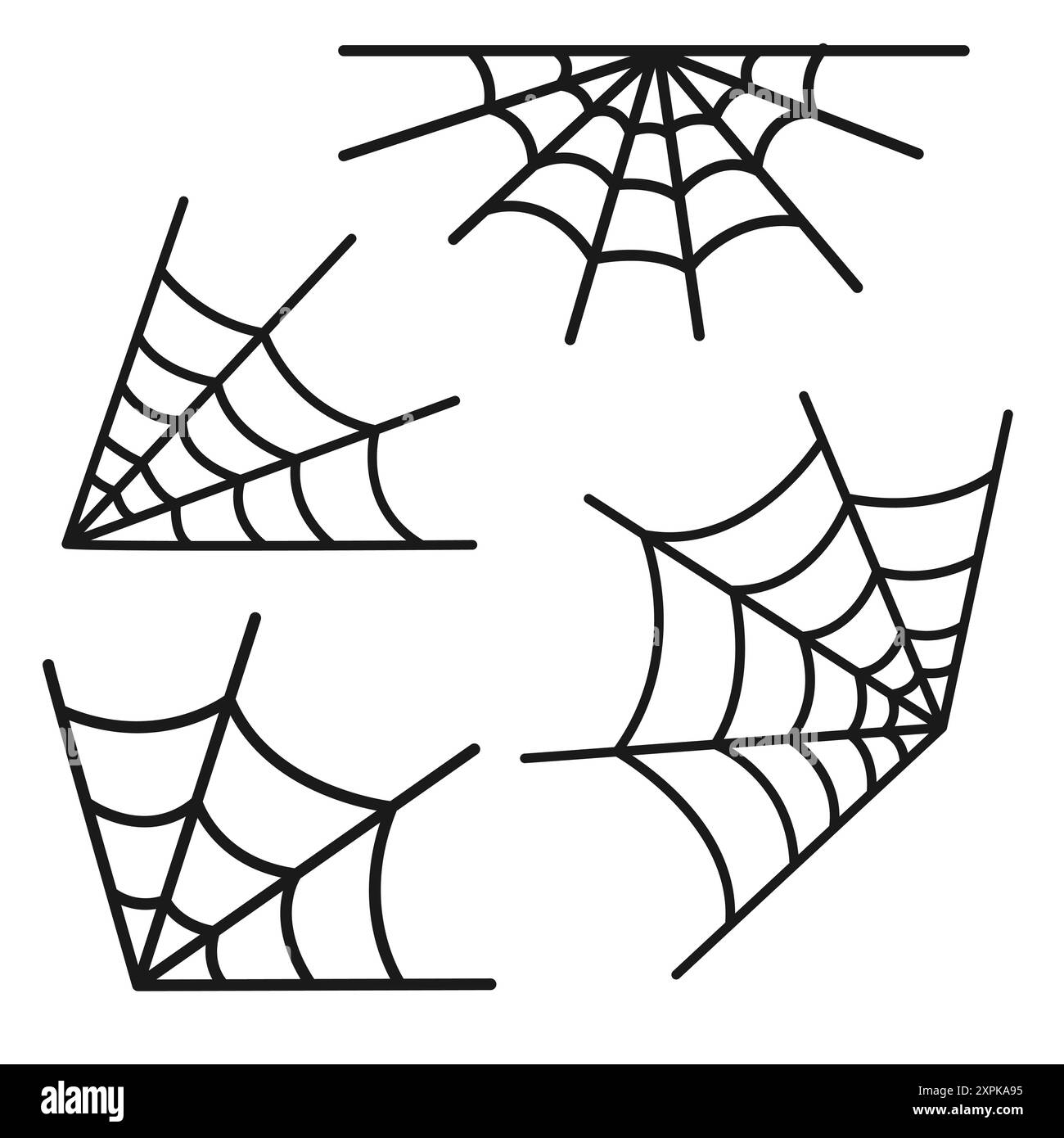 Spider web. Halloween set. Vector illustration Stock Vector Image & Art ...