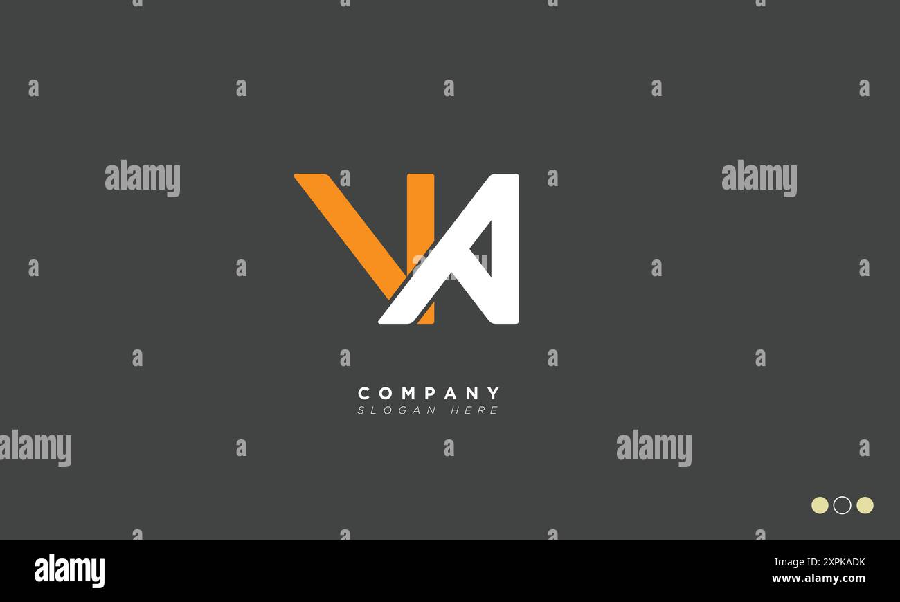 Va initials logo hi-res stock photography and images - Alamy