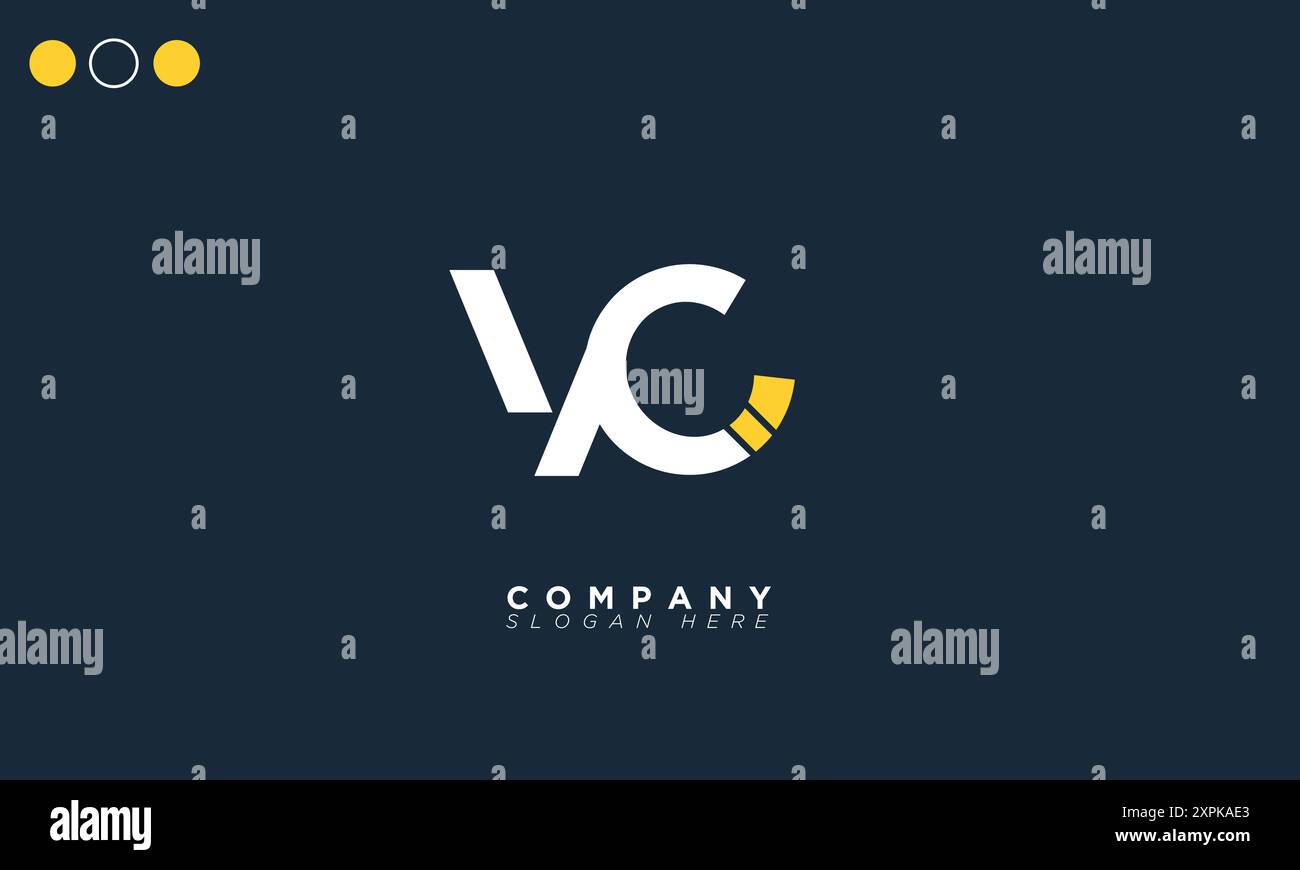 Vc initials logo Stock Vector Images - Alamy