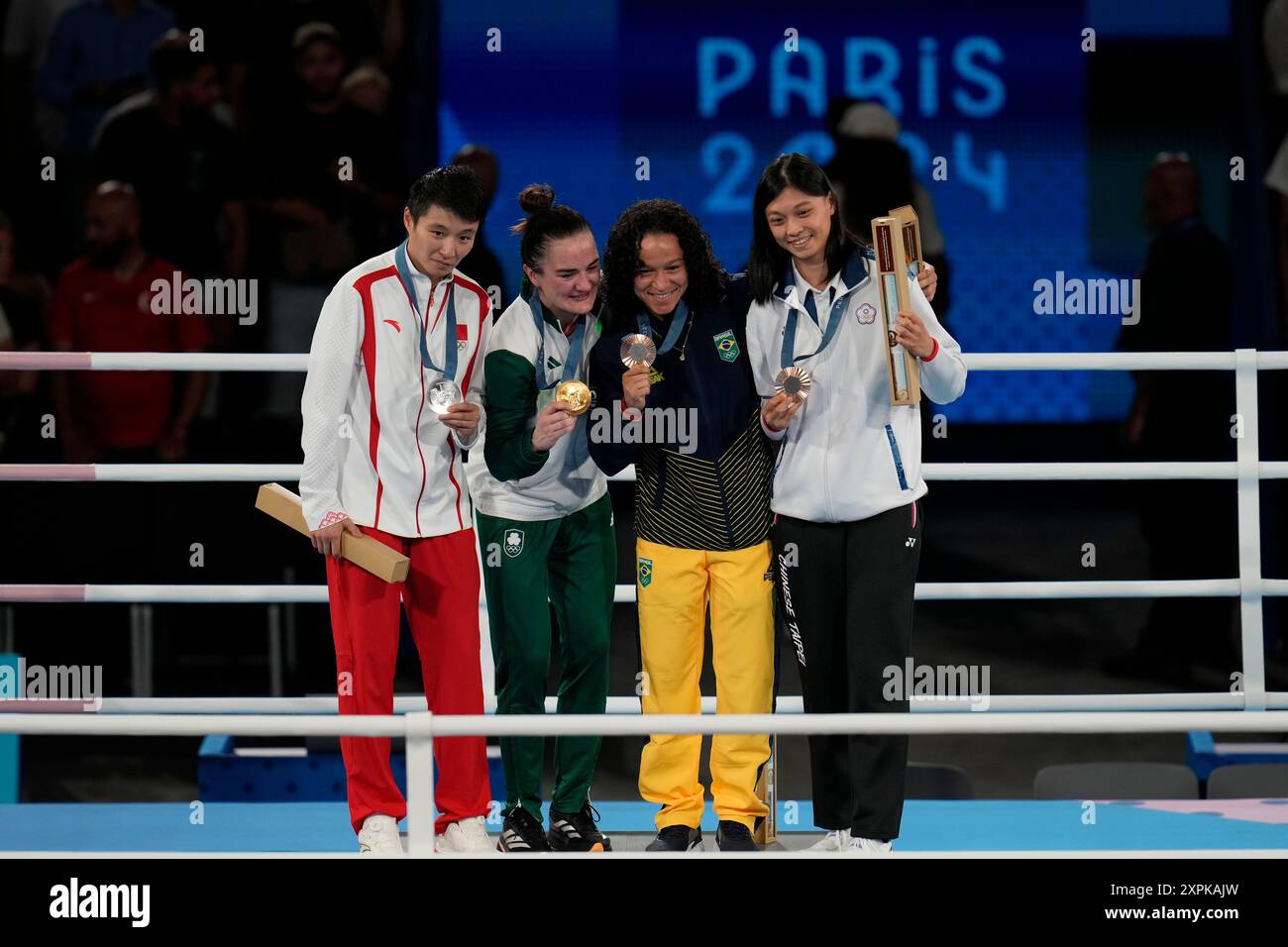 Silver medalist China's Yang Wenlu, left, gold medalist Ireland's ...