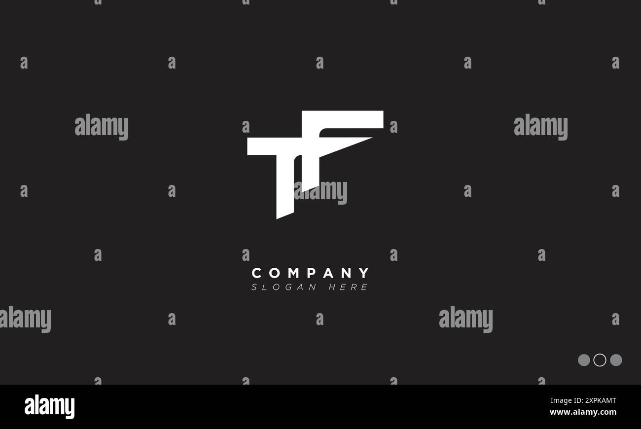 Tf initials logo Black and White Stock Photos & Images - Alamy
