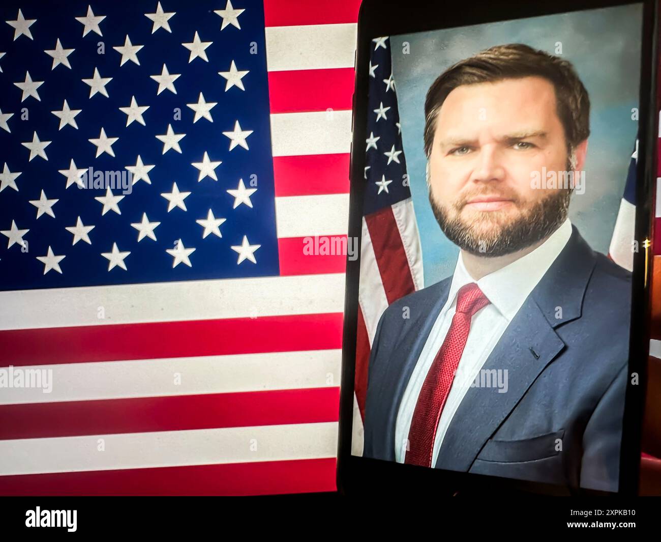 August 6, 2024: A photo illustration depicting a an official U.S ...