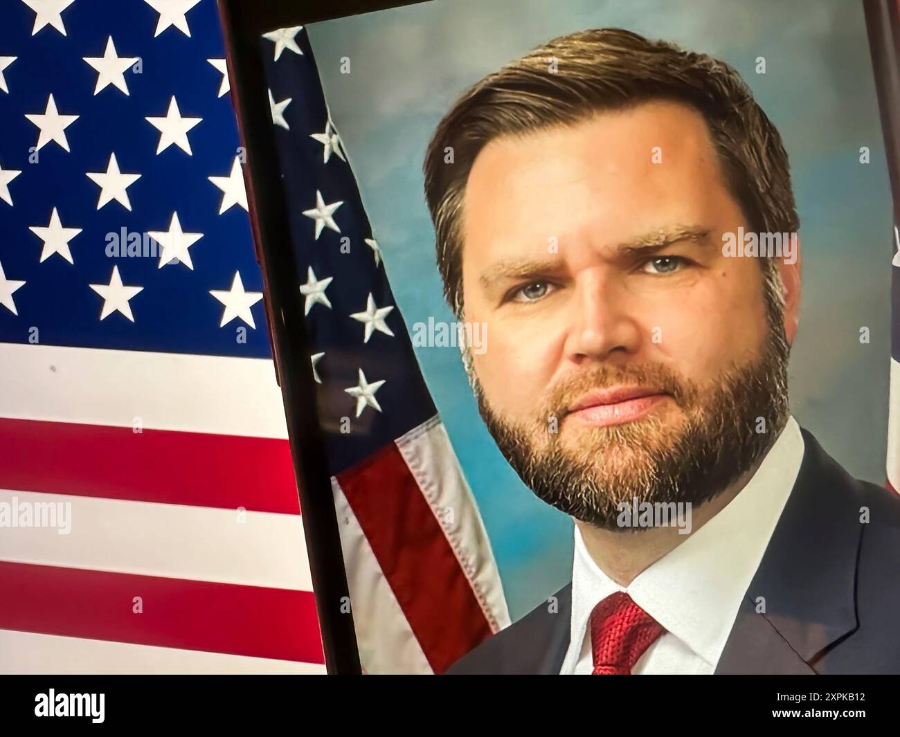 August 6, 2024: A photo illustration depicting a an official U.S ...