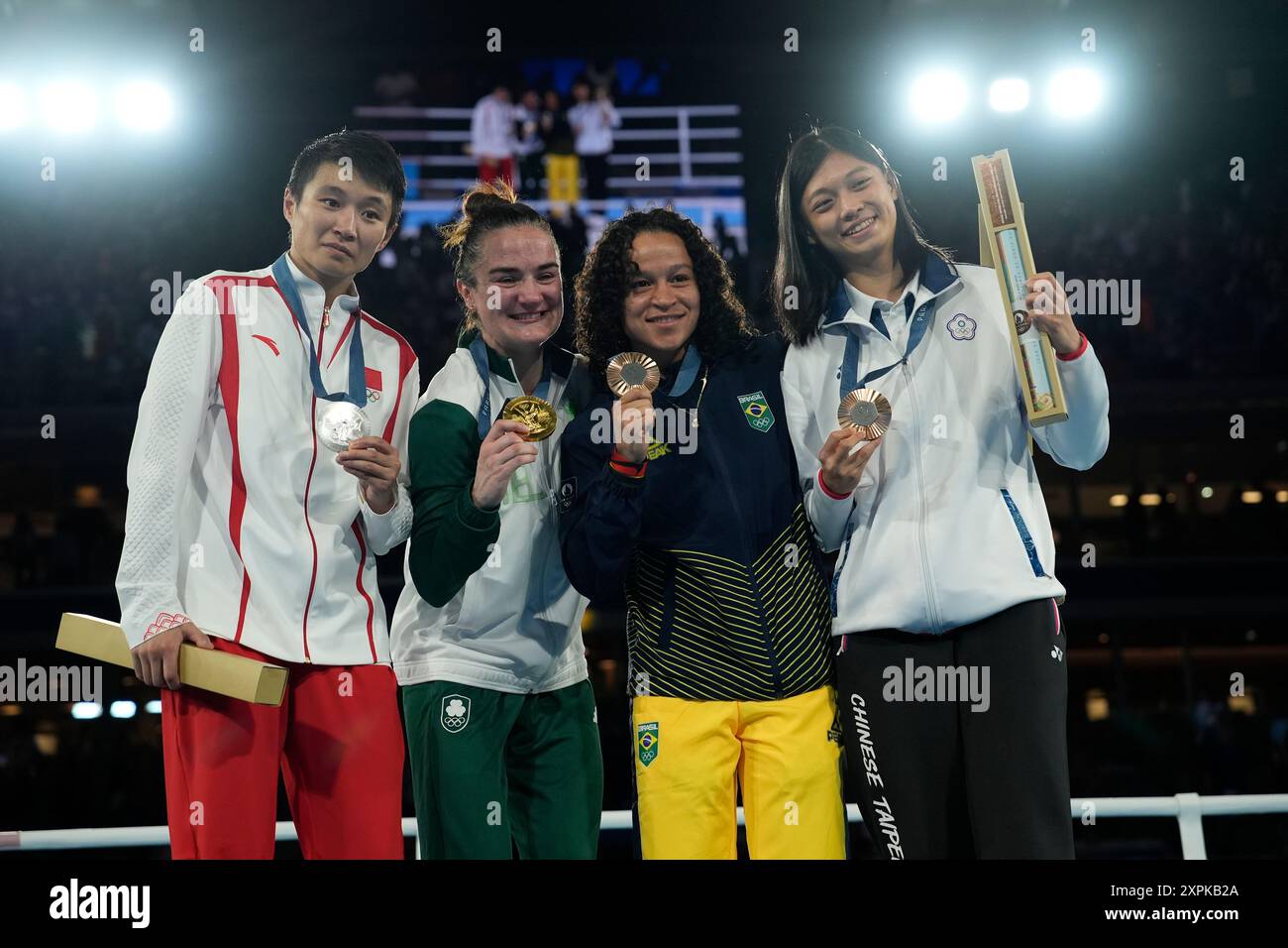 Silver medalist China's Yang Wenlu, left, gold medalist Ireland's ...